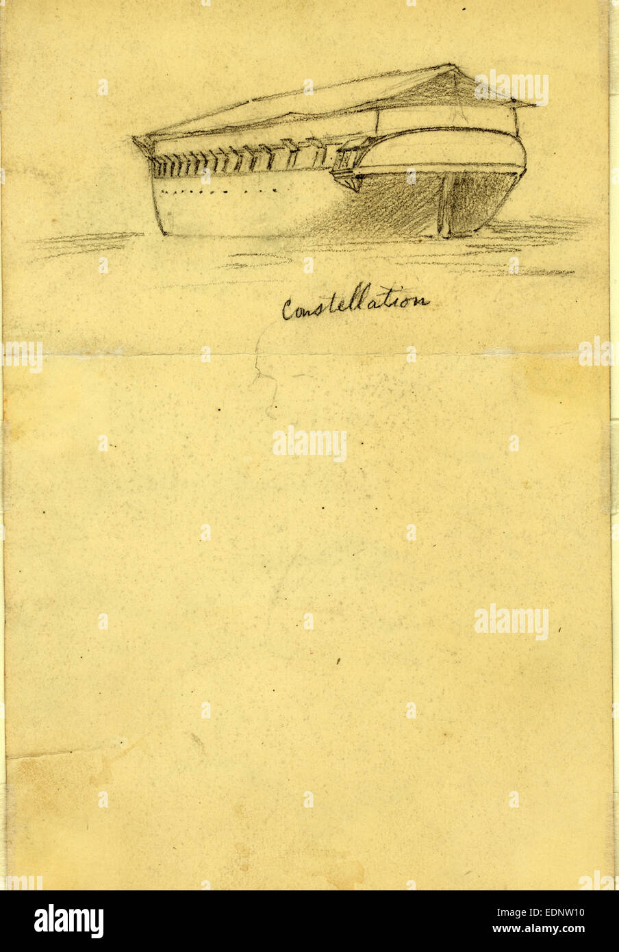Constellation, drawing, 1862-1865, by Alfred R Waud, 1828-1891, an ...