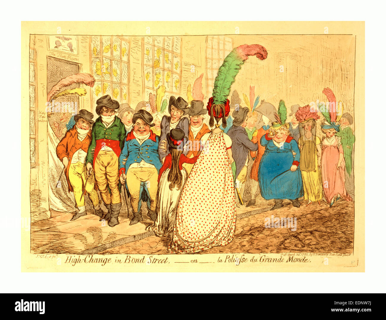 Engraving high street in Cut Out Stock Images & Pictures - Alamy