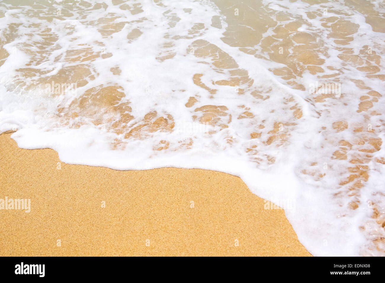 Small wave on sand Stock Photo - Alamy