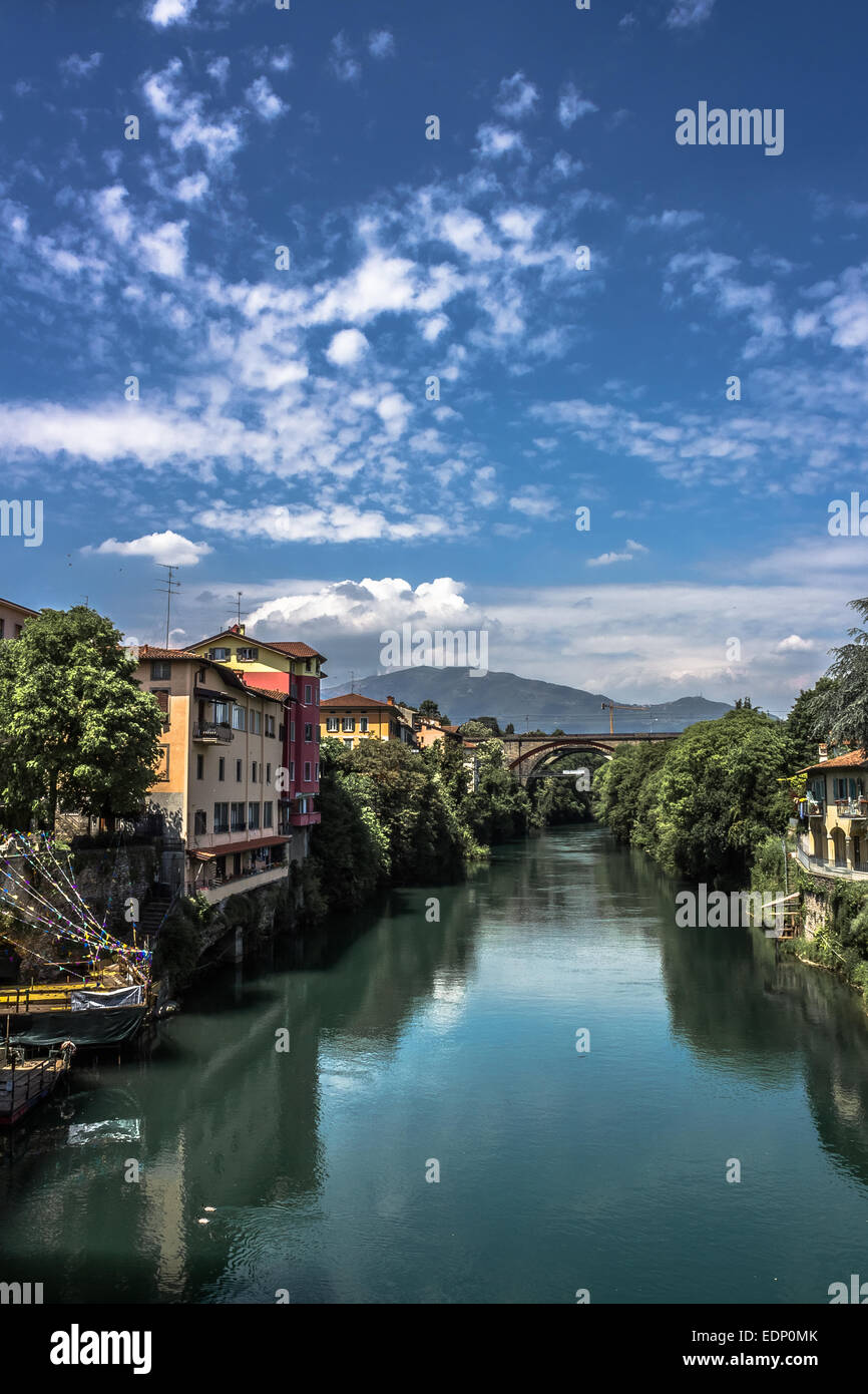 A small and charming town on the river Stock Photo - Alamy