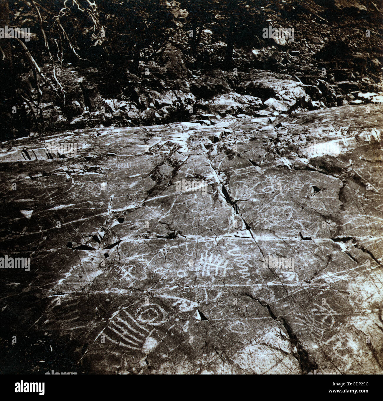 Hieroglyphic Rocks, on the Yuba River, near Crystal Lake. The Yuba ...