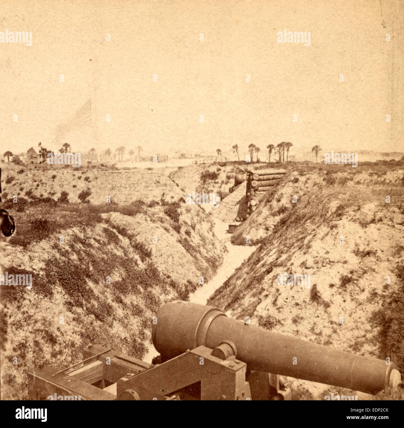 View from the parapet of Fort Moultrie, Charleston Harbor (i.e ...