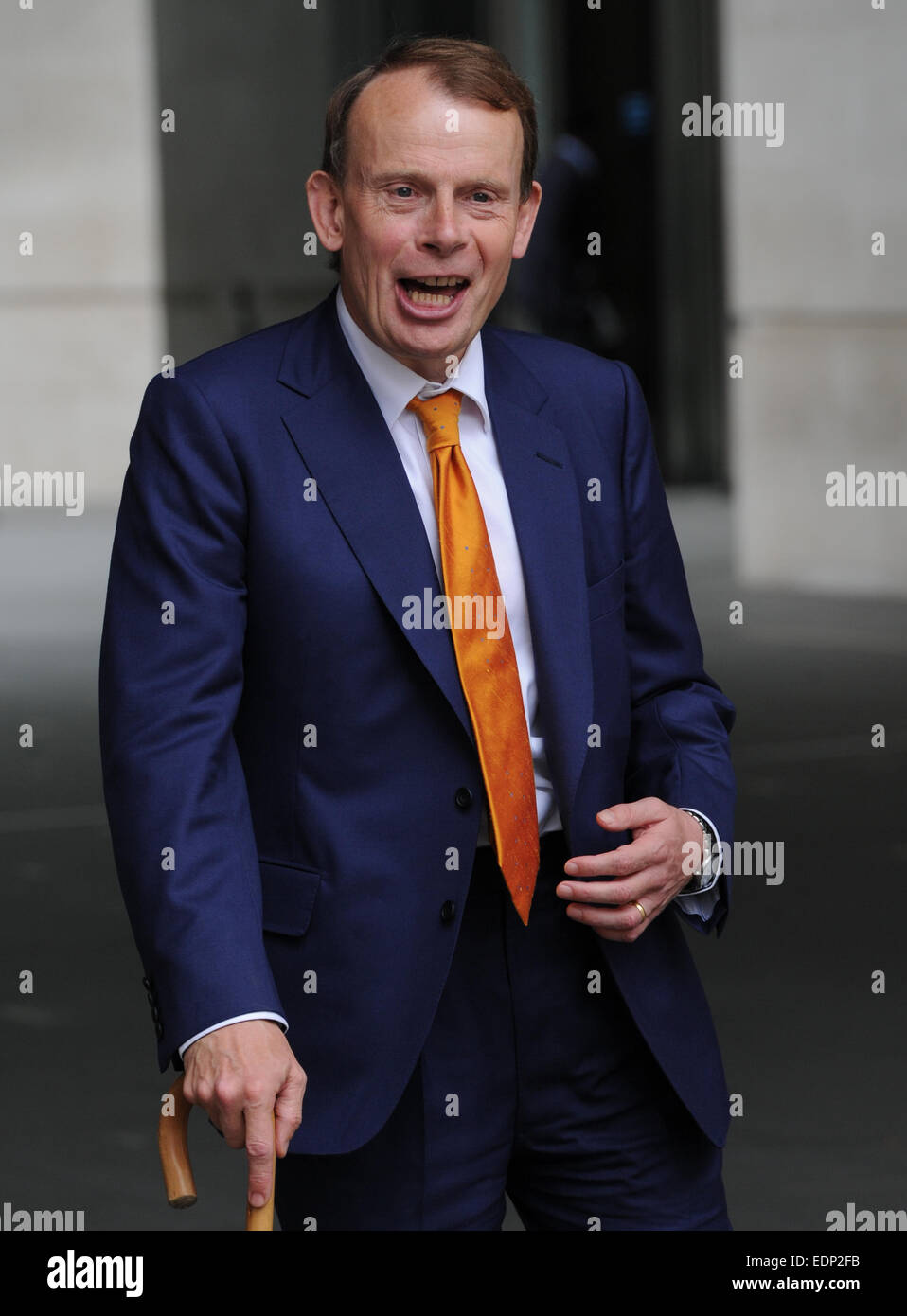 Andrew Marr seen leaving the BBC Studios in London Featuring: Andrew ...