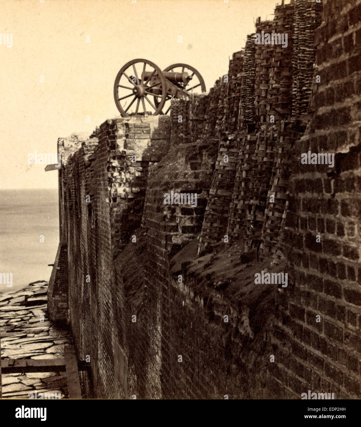 North wall of Fort Sumpter (i.e. Sumter). Fort Sumter is a Third System ...