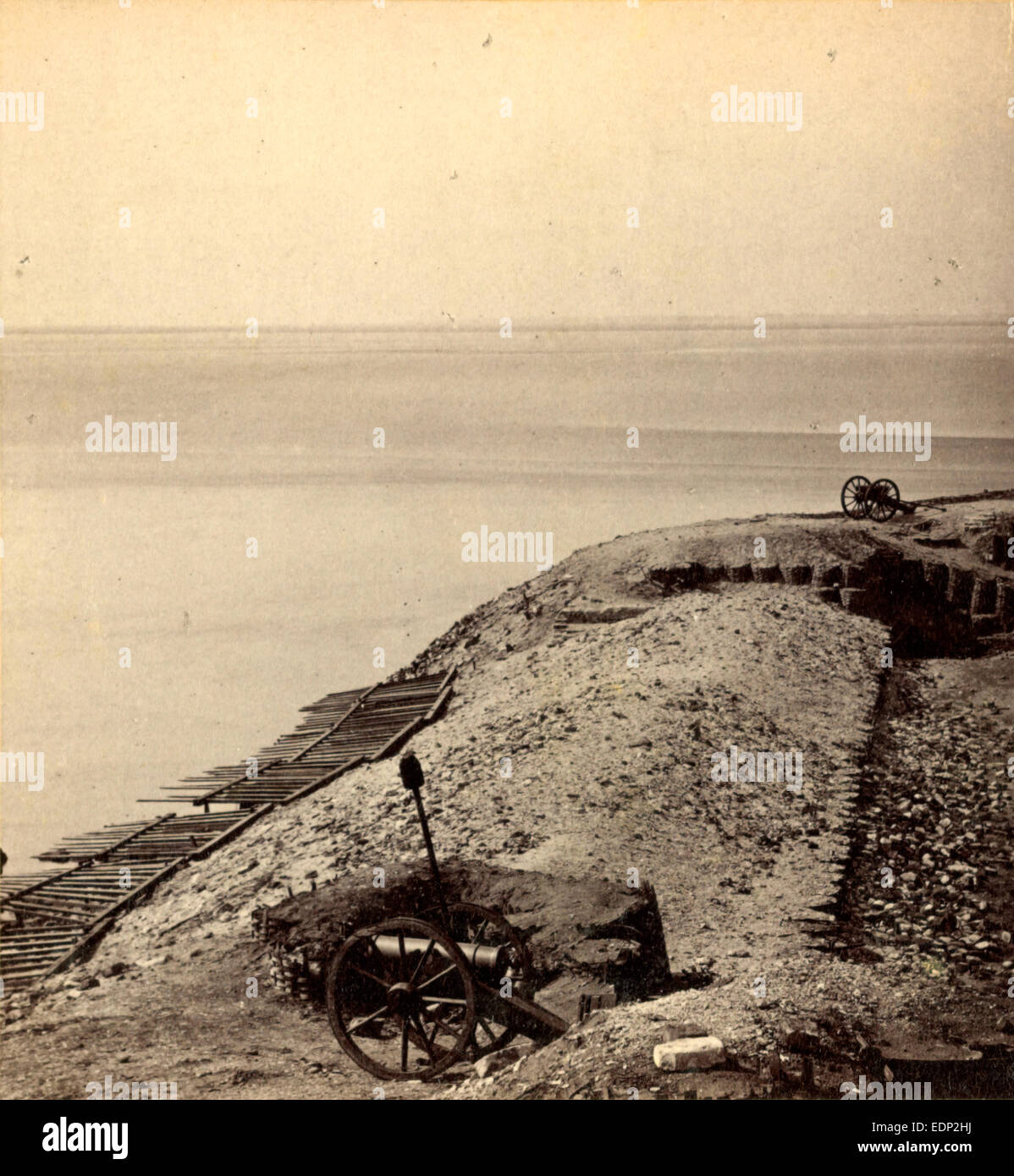 A parapet of Fort Sumpter (i.e. Sumter), looking toward Morris Island ...