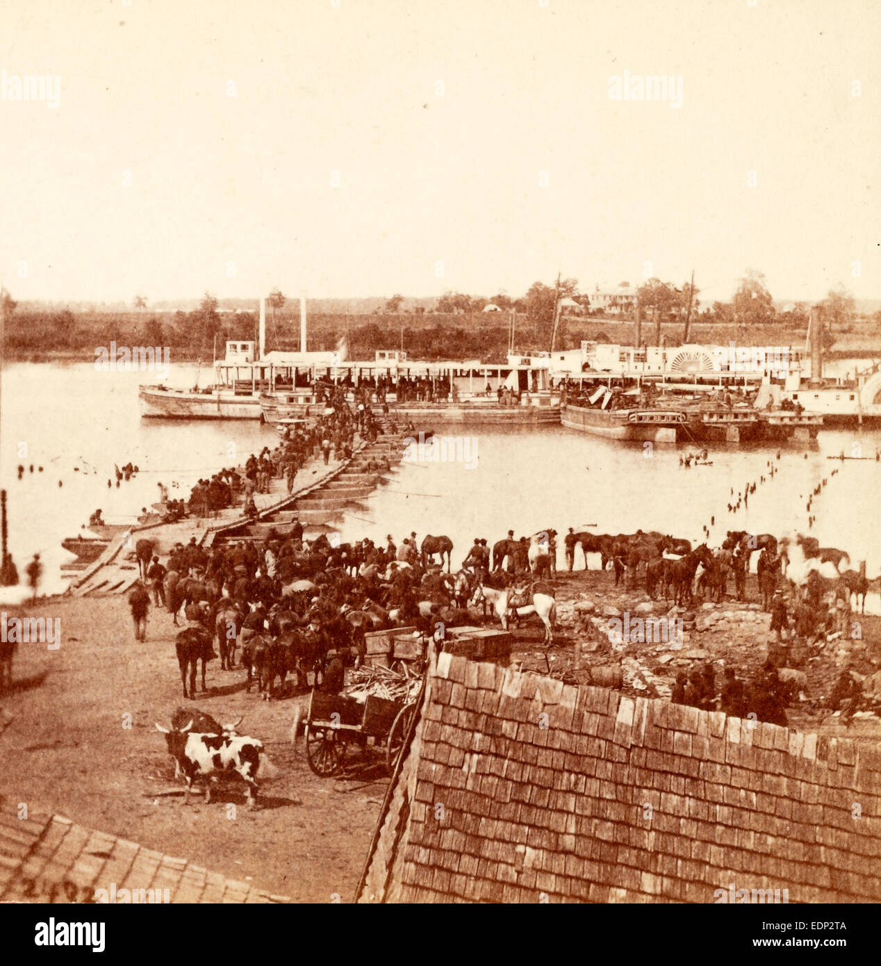 Evacuation of Port Royal, Va., May 30, 1864, US, USA, America, Vintage ...