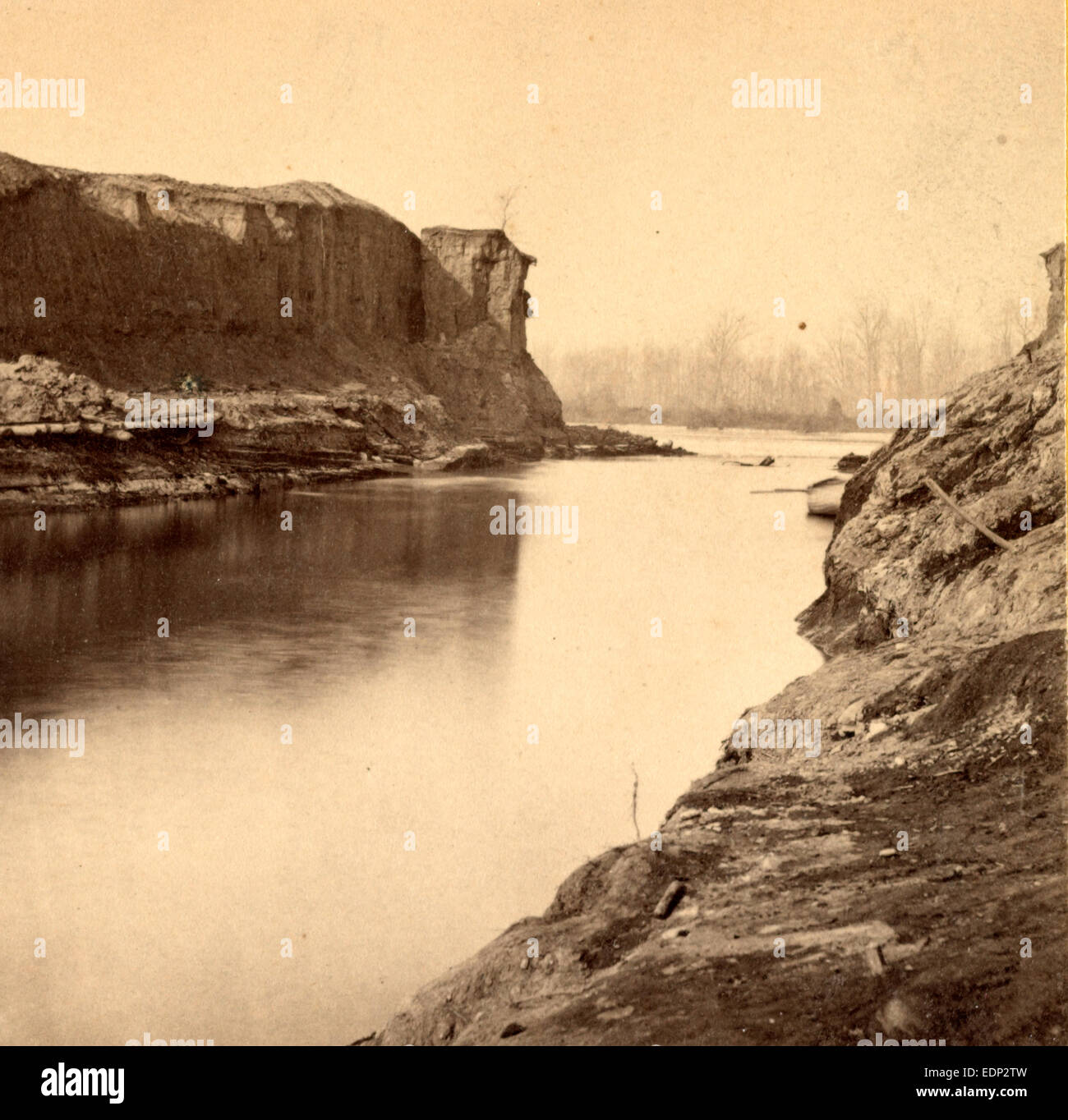 Dutch Gap Canal. Taken after the bank was blown out, US, USA, America ...