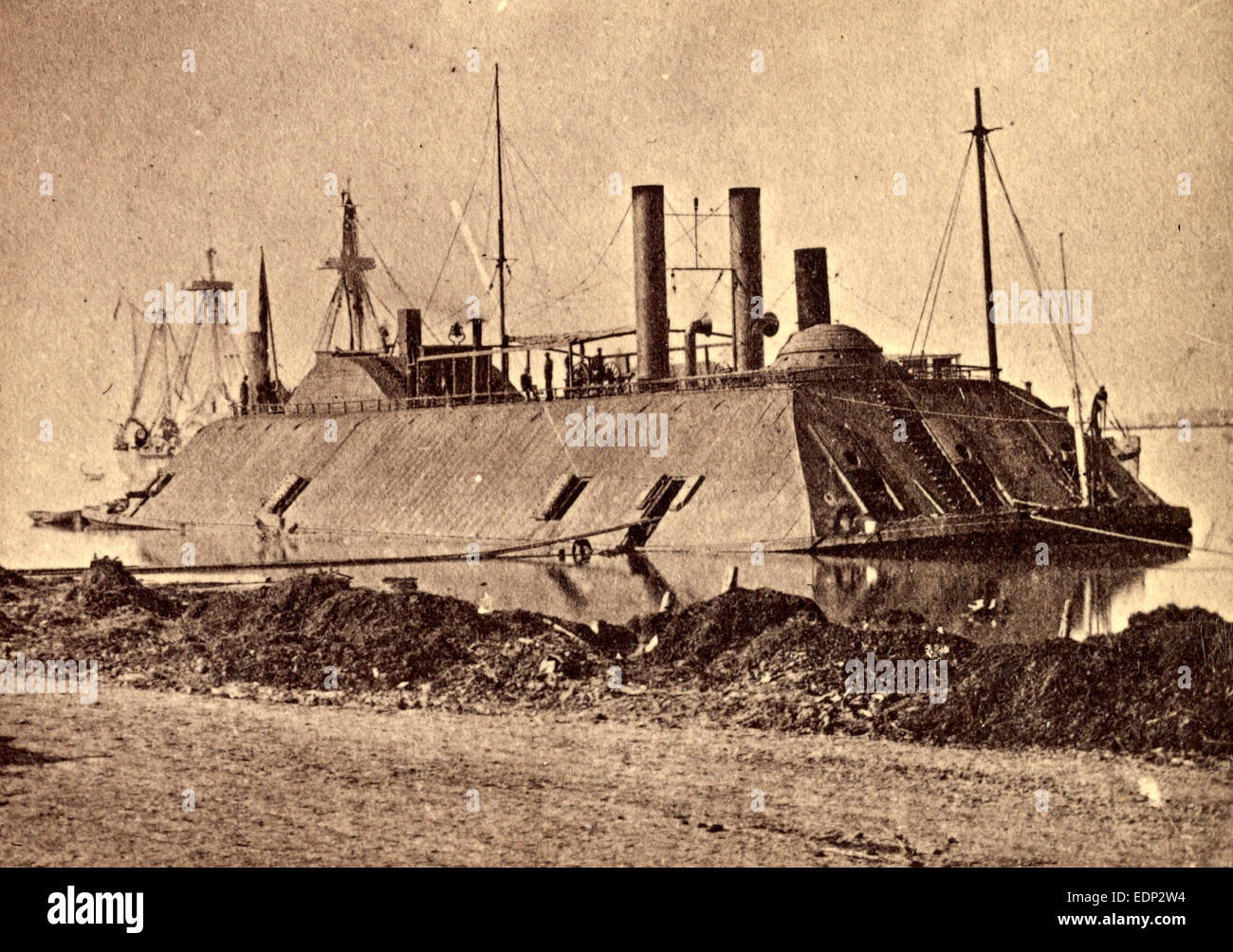 U.S. ironclad gunboat Essex, US, USA, America, Vintage photography ...