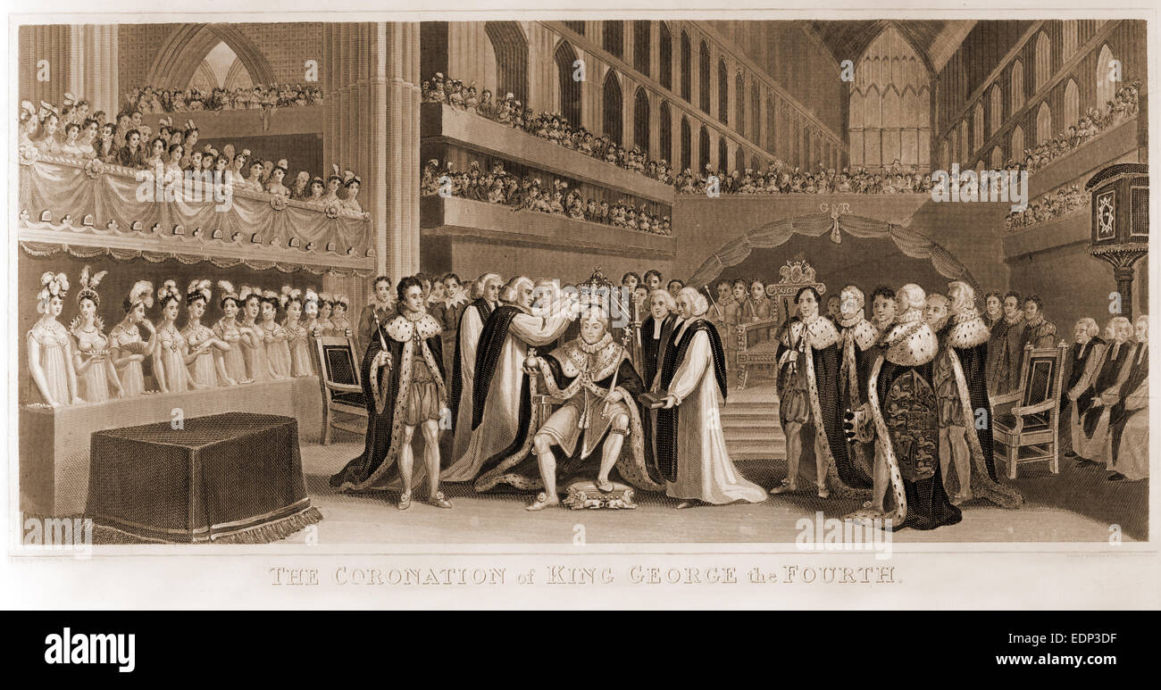 The coronation of King George the fourth / engraved by J. Chapman from ...