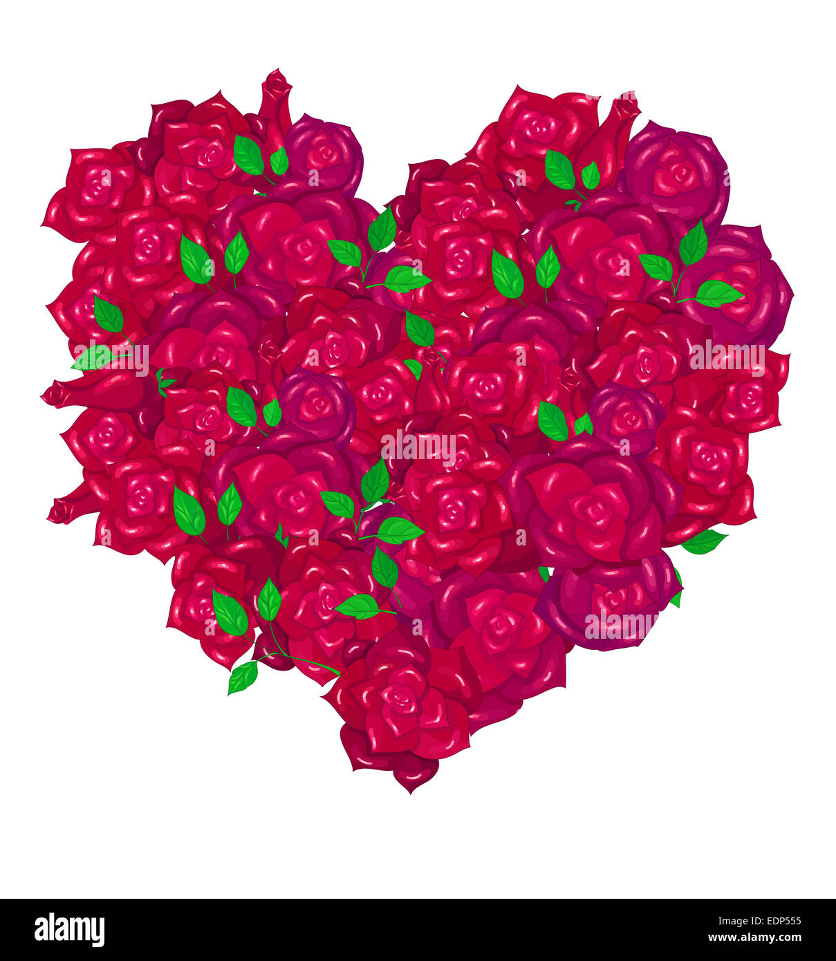 heart made from roses Stock Photo - Alamy