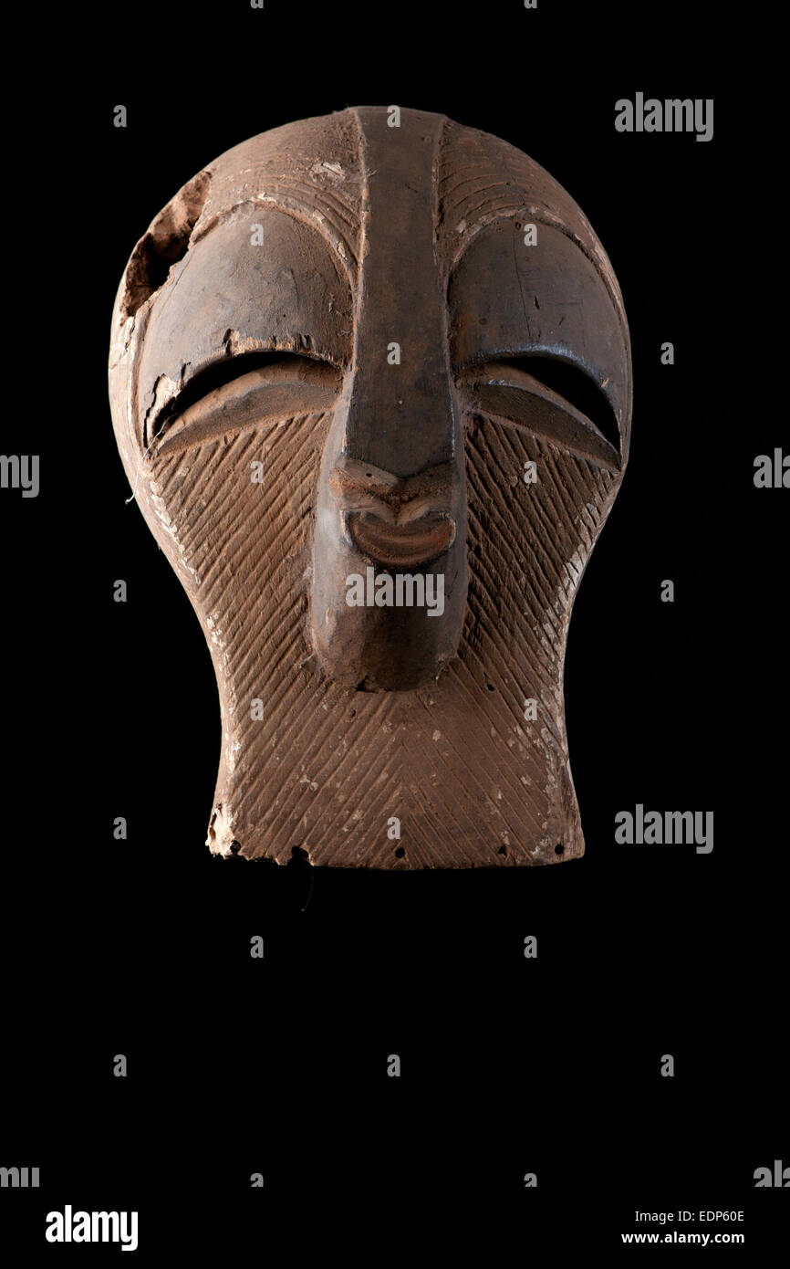 African mask from Congo, Central Africa Stock Photo - Alamy