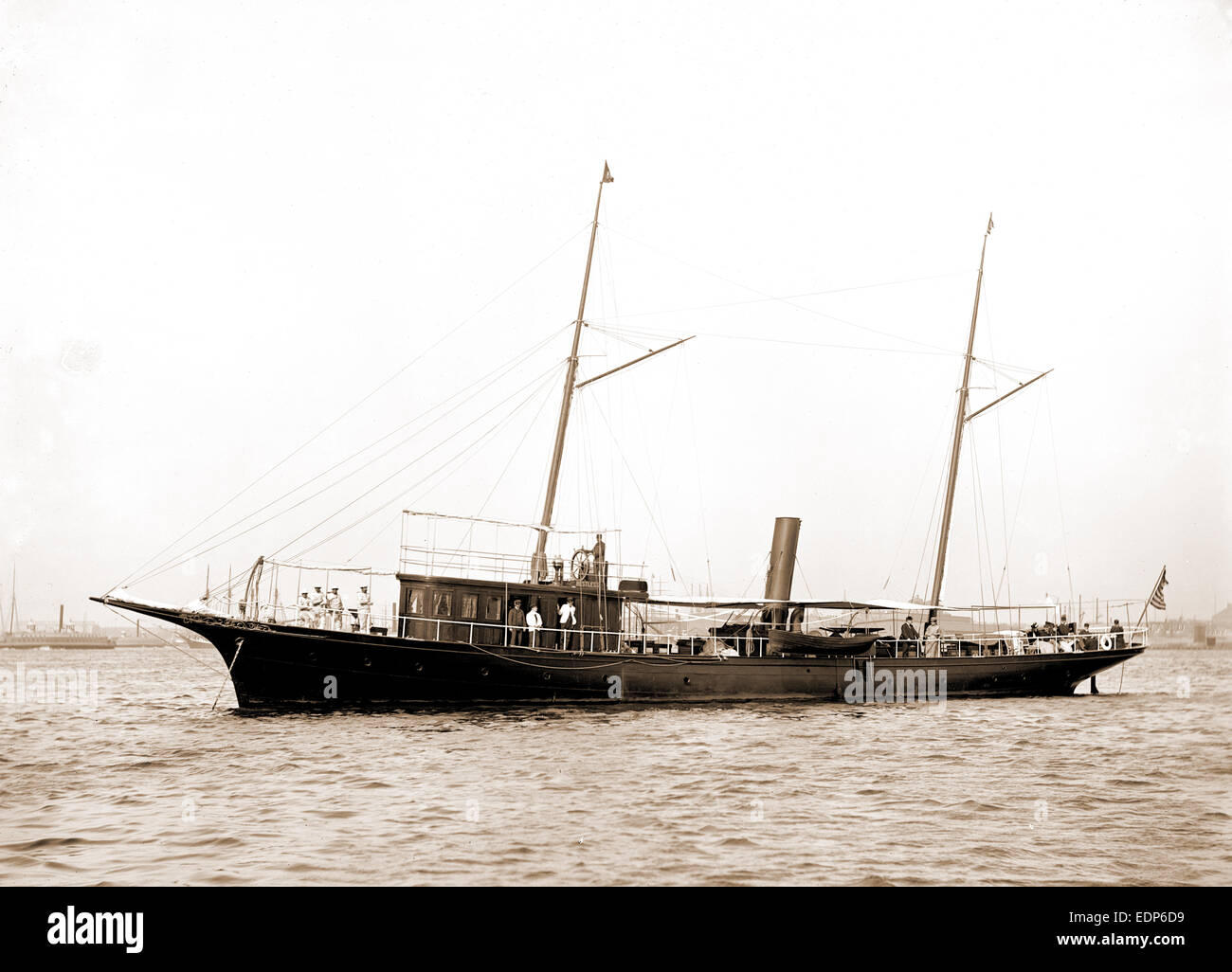 Restless, Restless (Steam yacht), Steam yachts, 1880 Stock Photo - Alamy