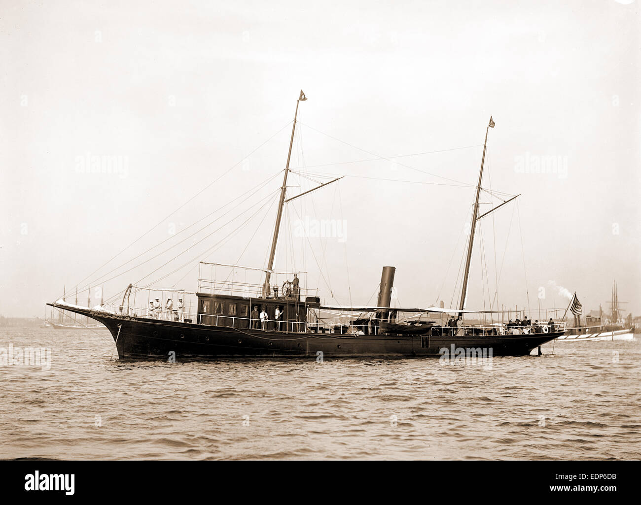 Restless, Restless (Steam yacht), Steam yachts, 1880 Stock Photo - Alamy