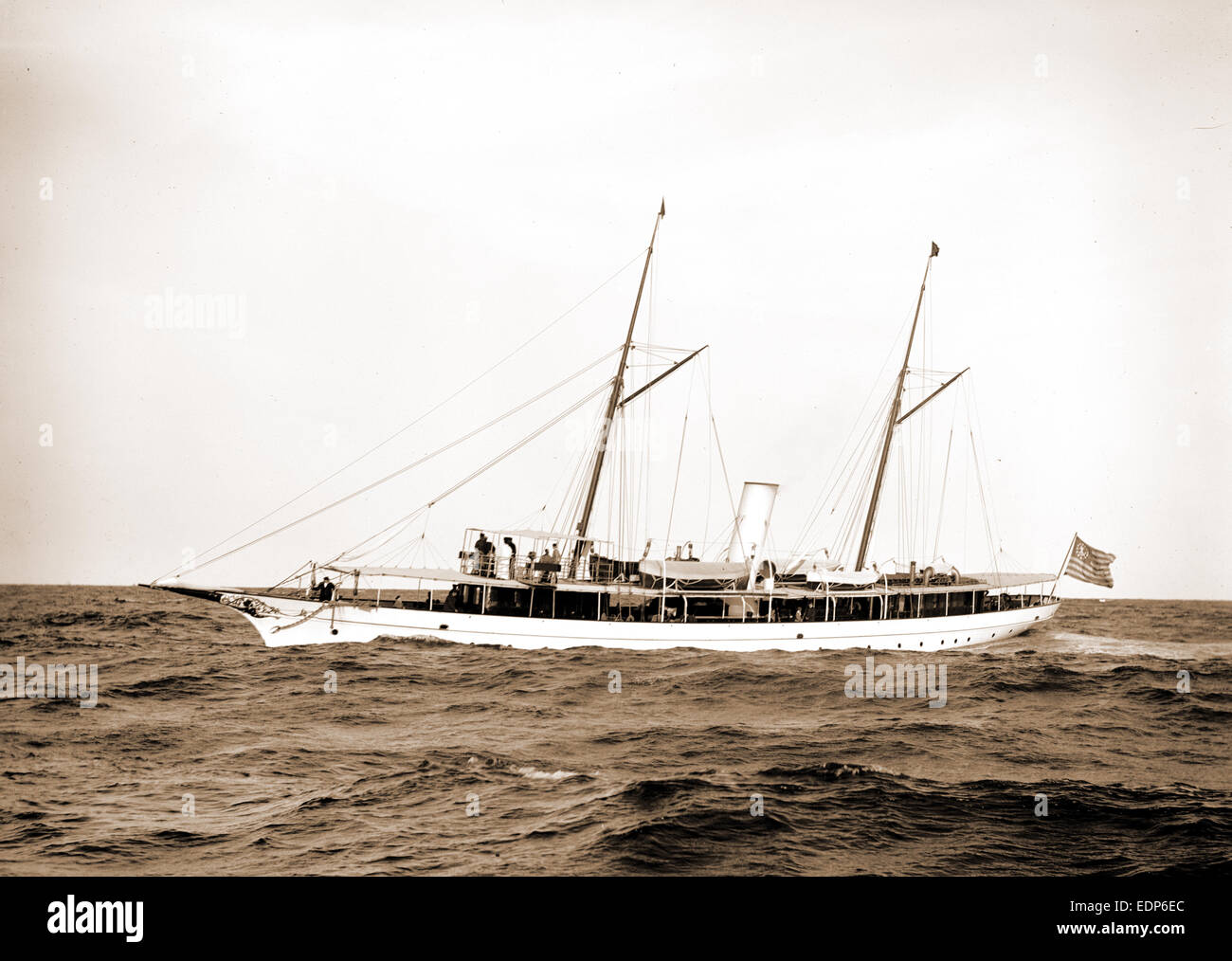 Wadena, Wadena (Steam yacht), Steam yachts, 1880 Stock Photo - Alamy