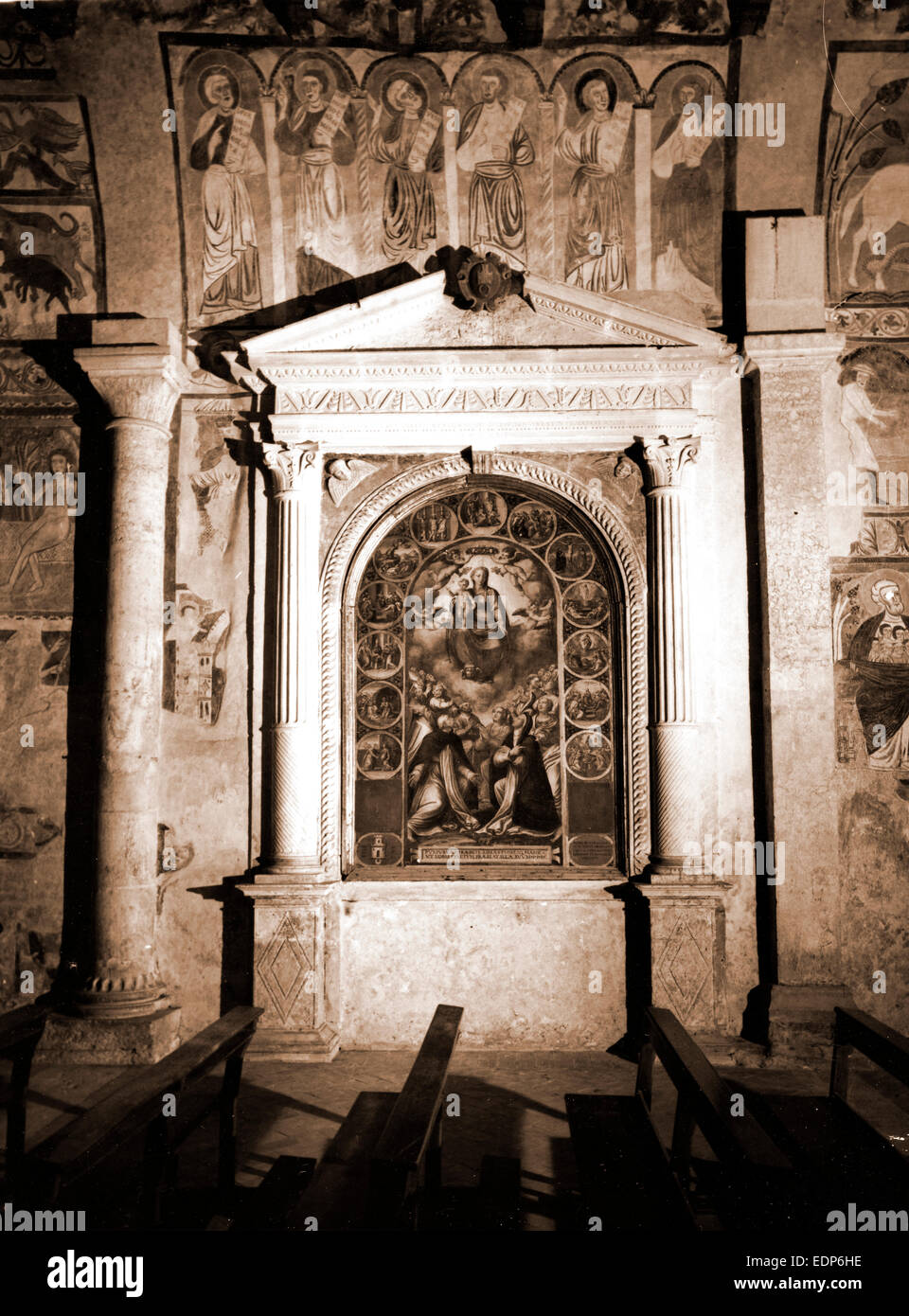 Abruzzo, L'Aquila, Fossa, S. Maria delle Grotte, Italy, 20th century ...