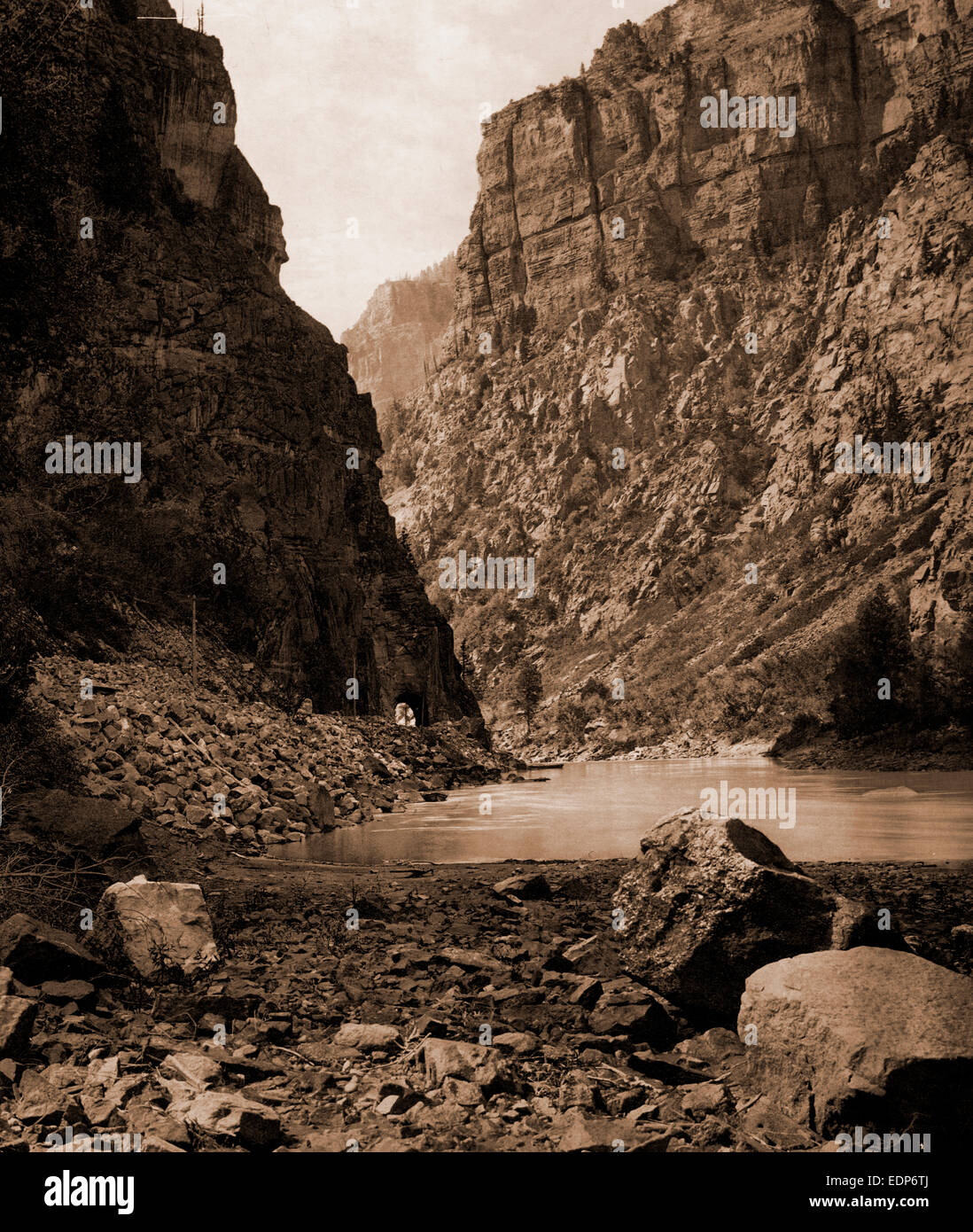 Colorado, second tunnel, Canon of Grand River, Jackson, William Henry ...