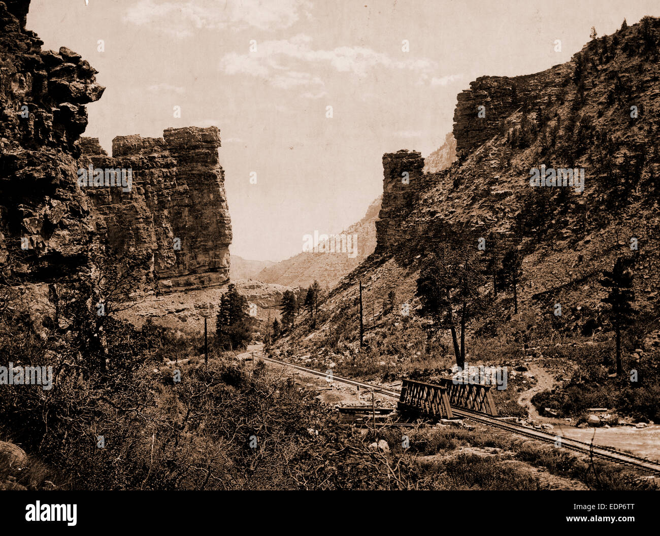 Castle Gate, Utah, Jackson, William Henry, 1843-1942, Rock formations ...