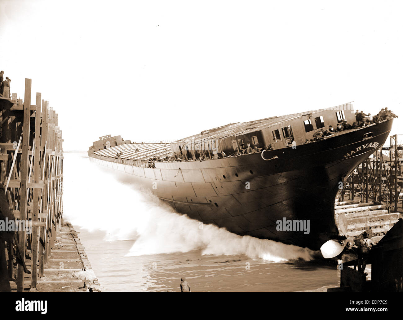 Launch of the str. Harvard, Harvard (Freighter), Cargo ships, Boat ...