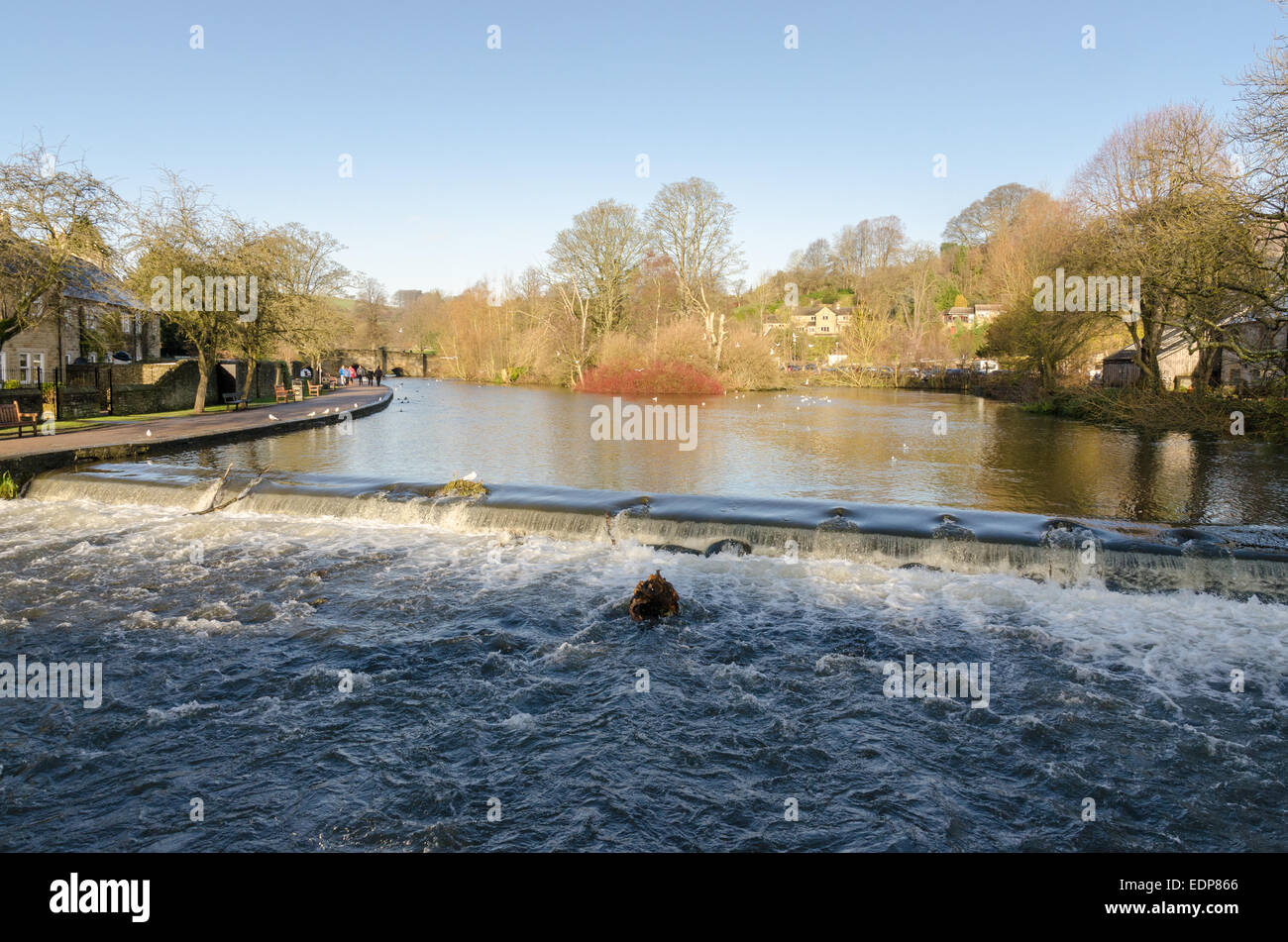 Dinham Weir on the River Teme in Ludlow, Shropshire Stock Photo - Alamy