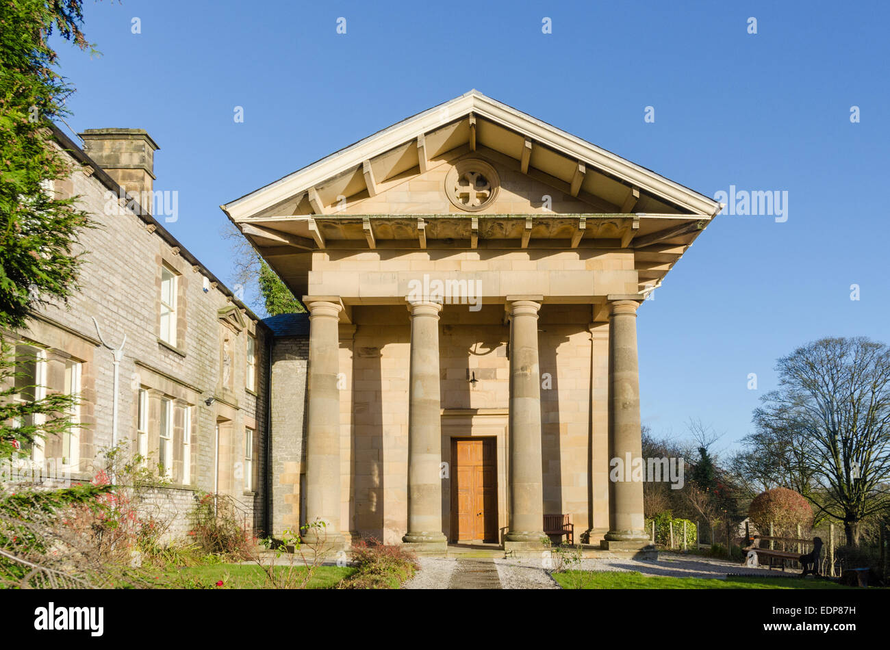 All Saints Roman Catholic Church in Hassop near Bakewell in the Peak ...