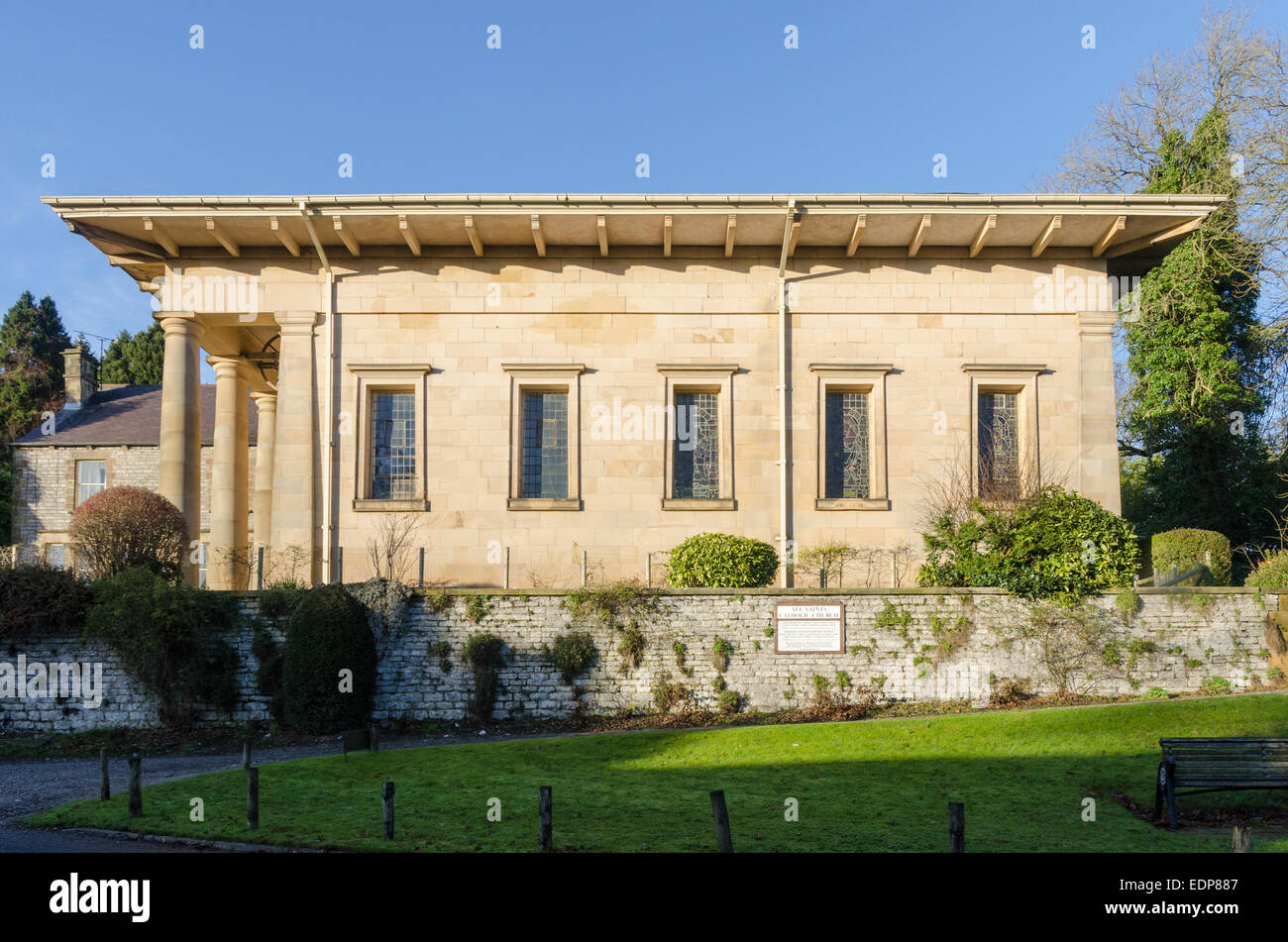 All Saints Roman Catholic Church in Hassop near Bakewell in the Peak ...