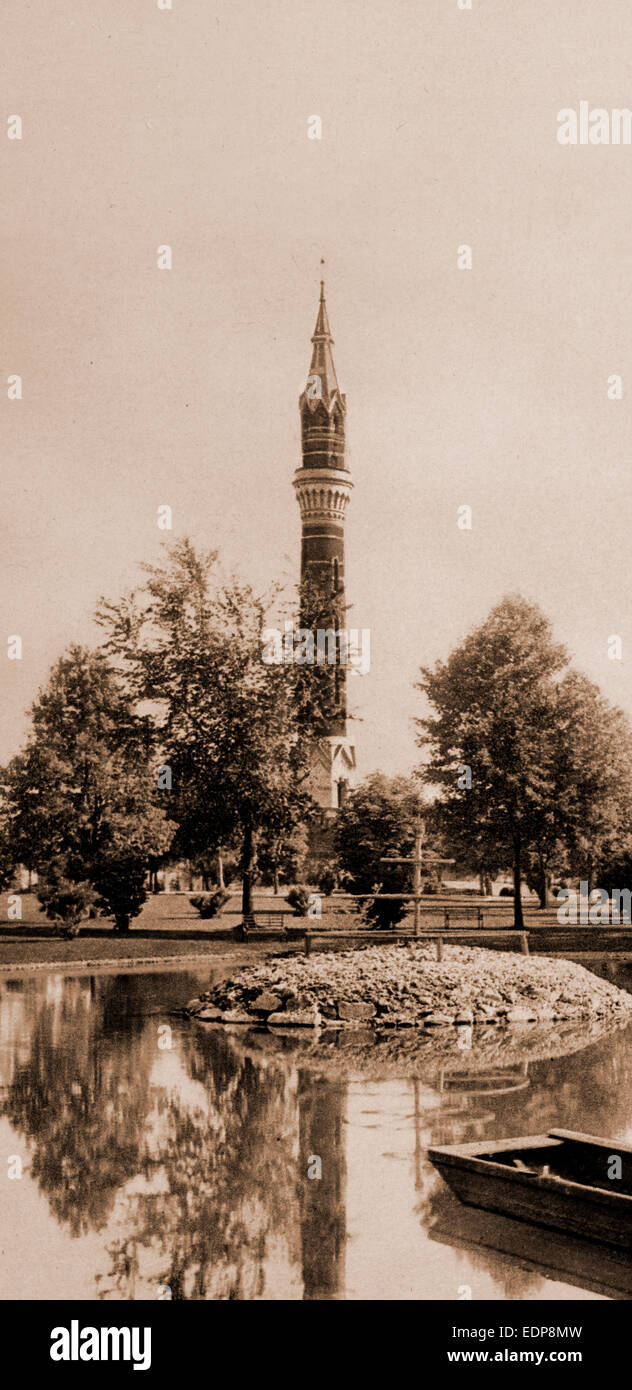 Tower from the lake, Water Works Park, Detroit, Parks, Water towers ...