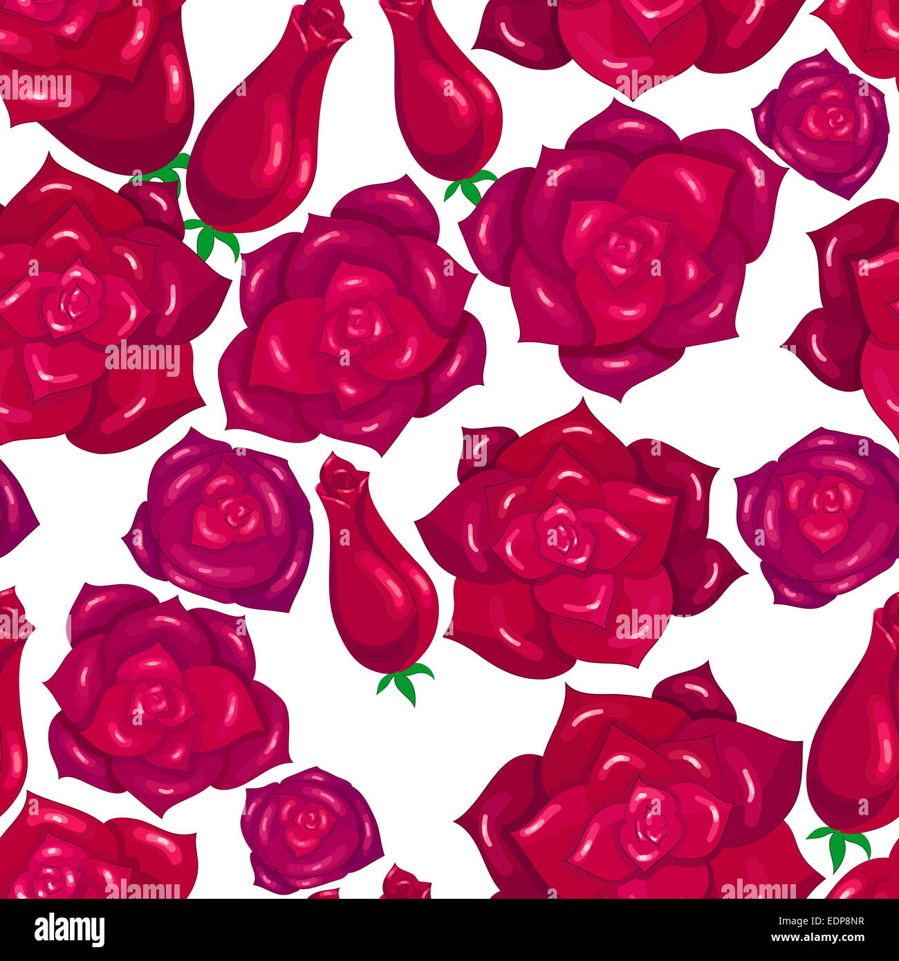seamless pattern of red roses Stock Photo - Alamy