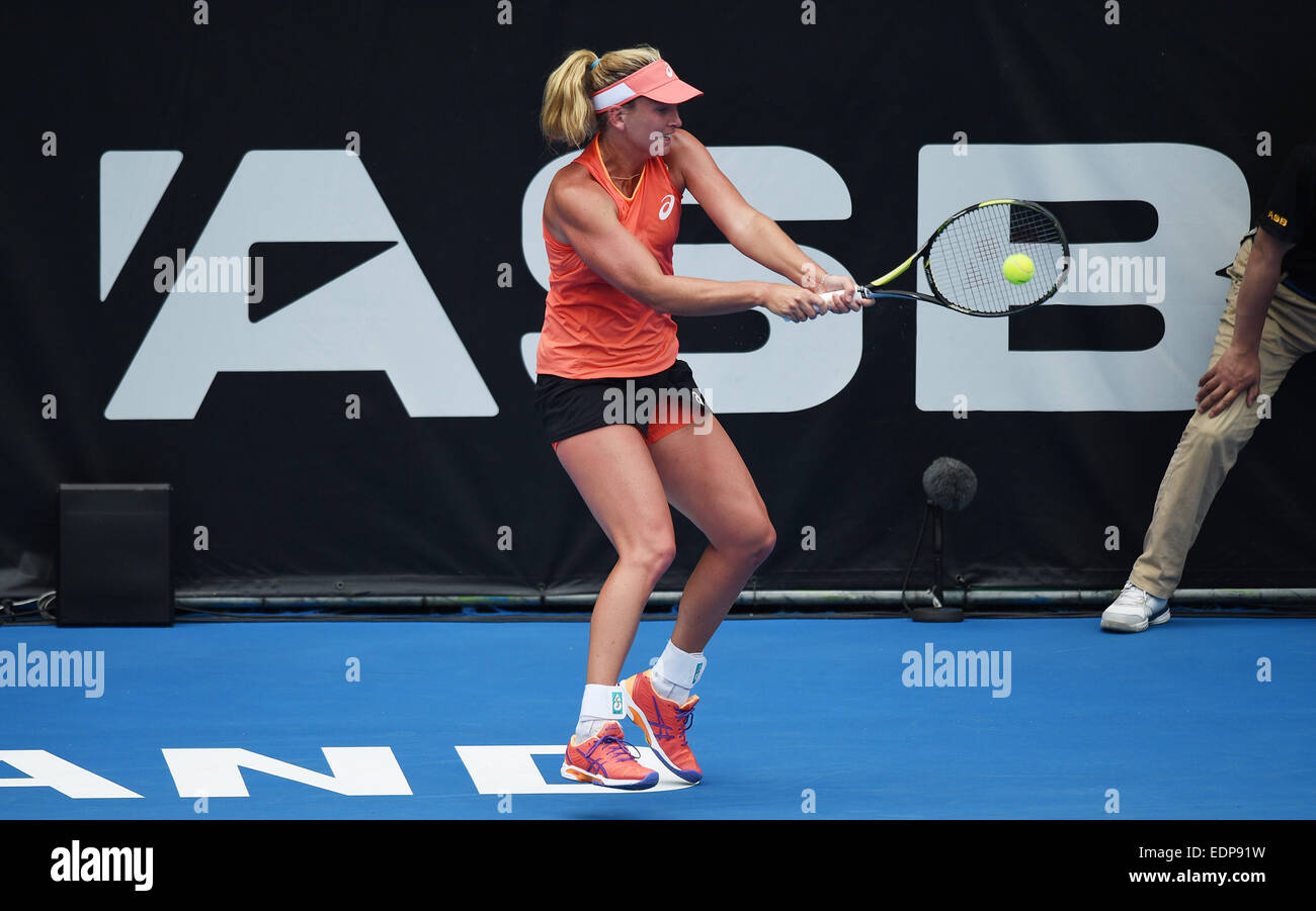 Auckland, New Zealand. 08th Jan, 2015. USA's CoCo Vandeweghe in action ...