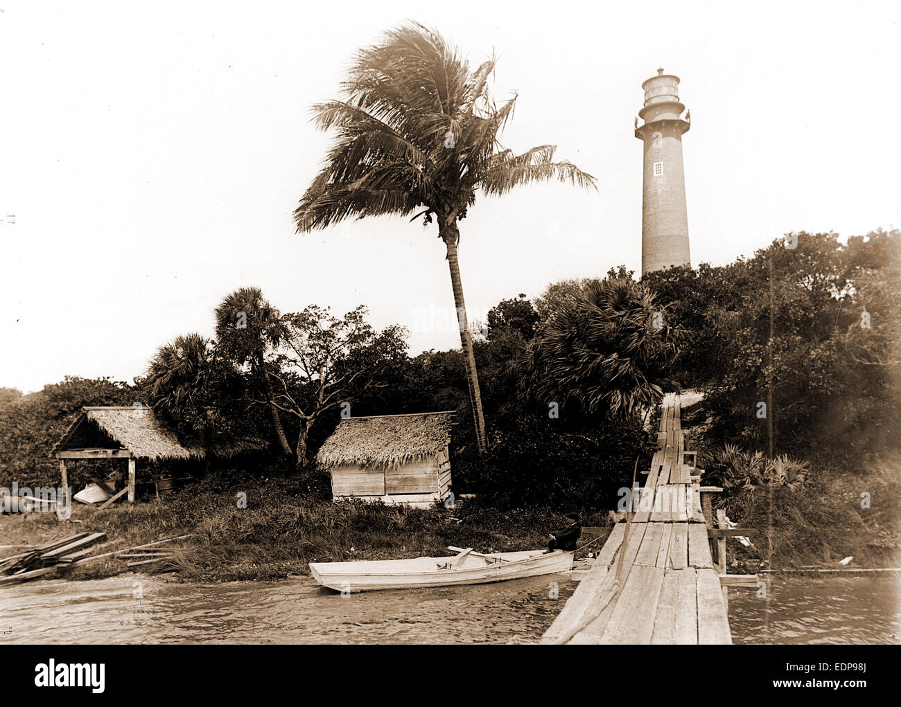 Jupiter Light, Jackson, William Henry, 1843-1942, Piers & wharves ...