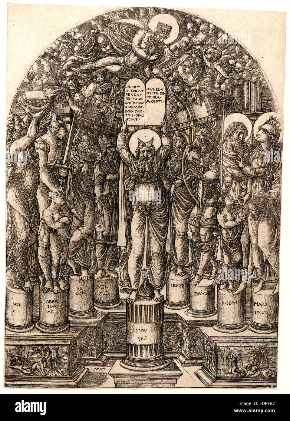 Moses receiving two tables law hi-res stock photography and images - Alamy