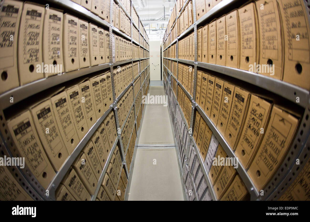 Berlin, Germany. 08th Jan, 2015. A look into the archive of the Stasi ...