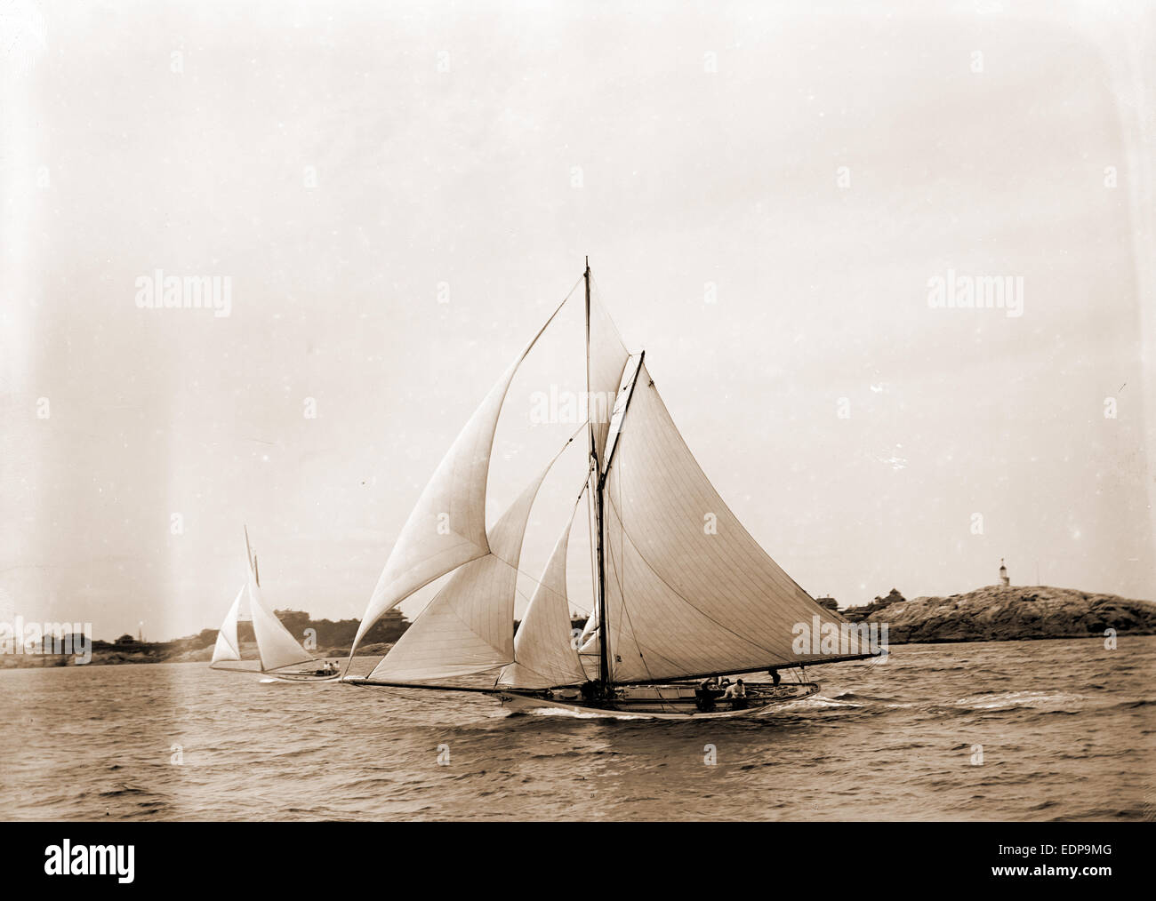 Shark, Shark (Yacht), Yachts, 1890 Stock Photo - Alamy