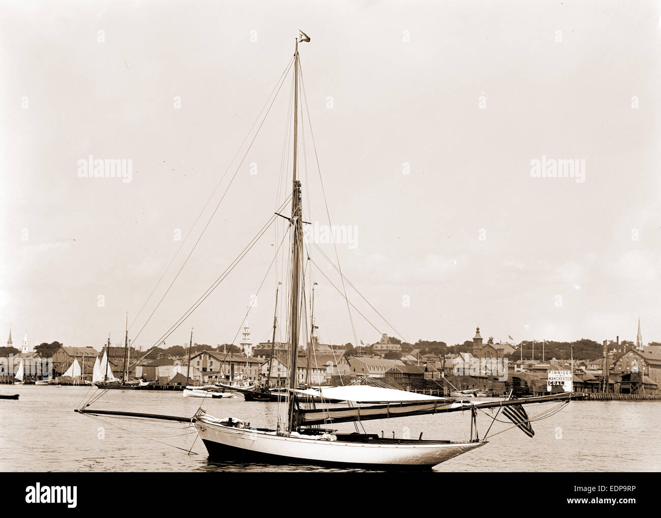 Tomboy, Tomboy (Yacht), Harbors, Yachts, 1880 Stock Photo - Alamy