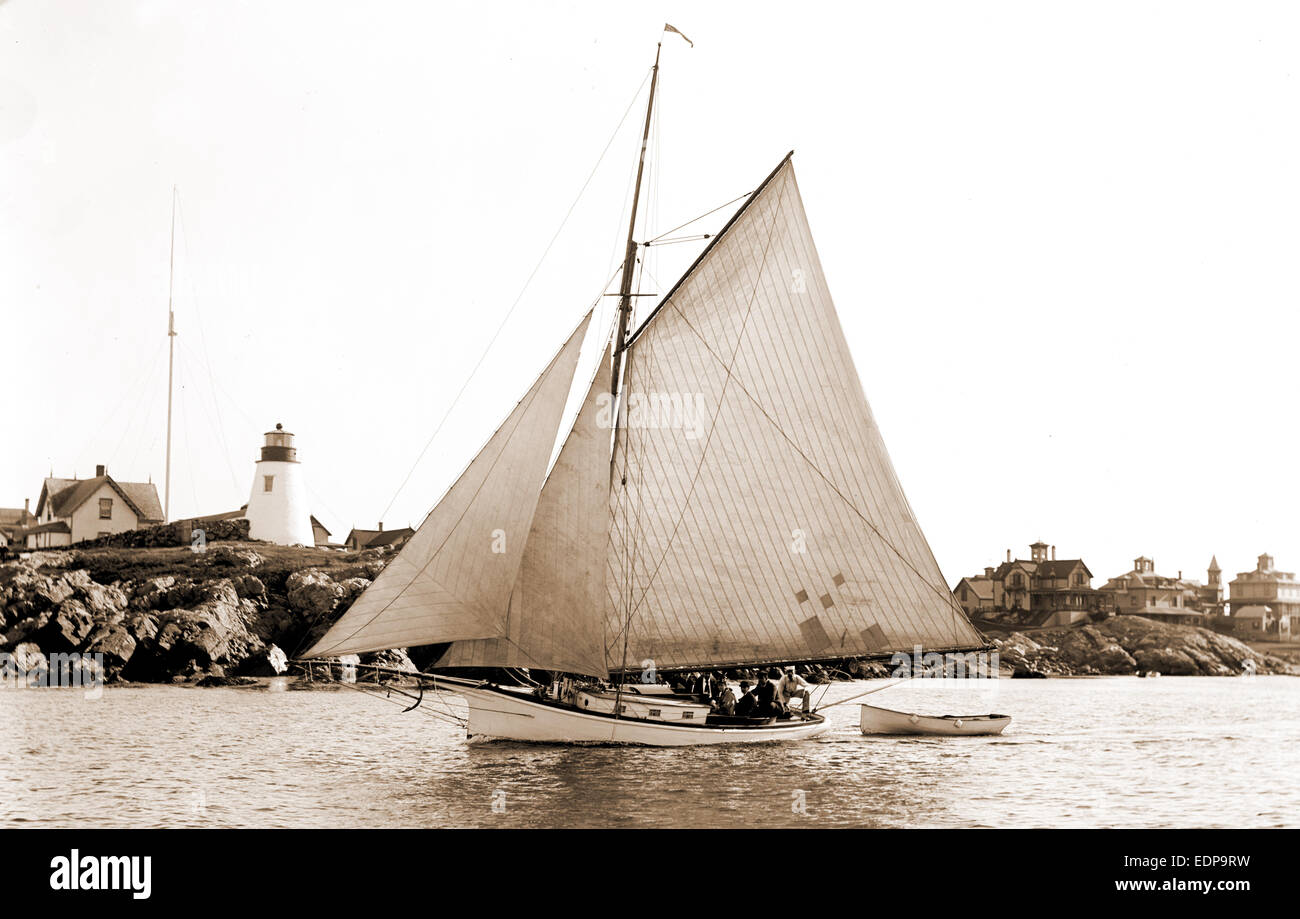 White Wing, White Wing (Yacht), Yachts, 1880 Stock Photo - Alamy