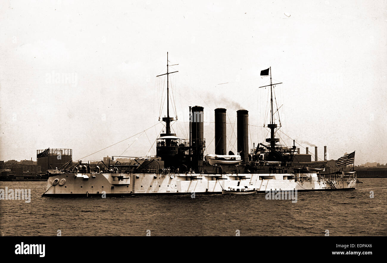 U.S.S. Maine, broadside, Maine (Battleship : 1902-1922), Battleships ...