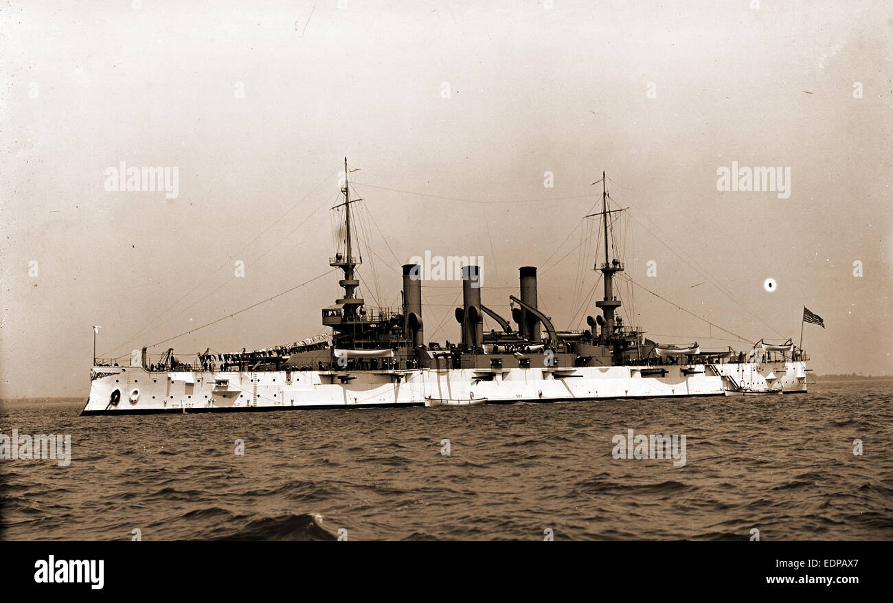 U.S.S. Minnesota, Minnesota (Battleship), Battleships, American, 1907 ...