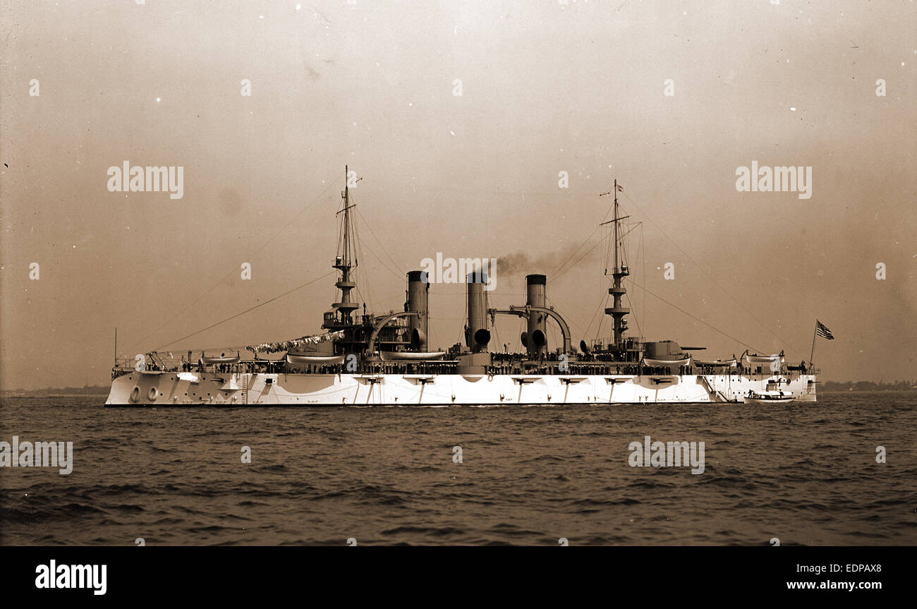 U.S.S. Virginia, Virginia (Battleship), Battleships, American, 1907 ...