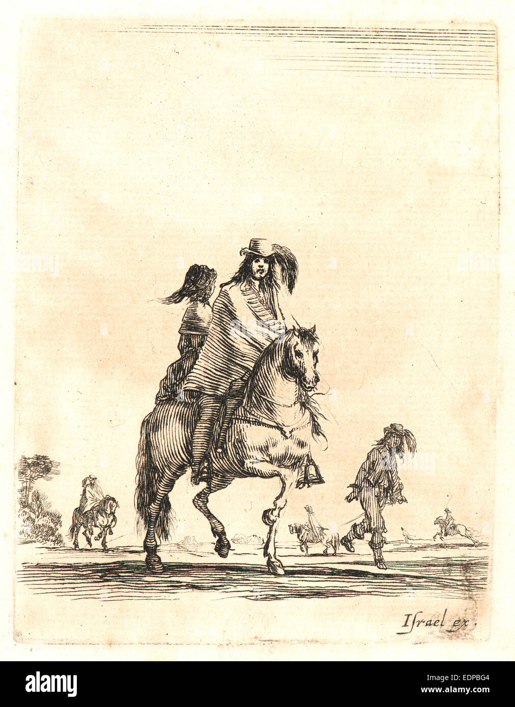 Stefano Della Bella (Italian, 1610 - 1664). Cavalier, avec sa dame en ...