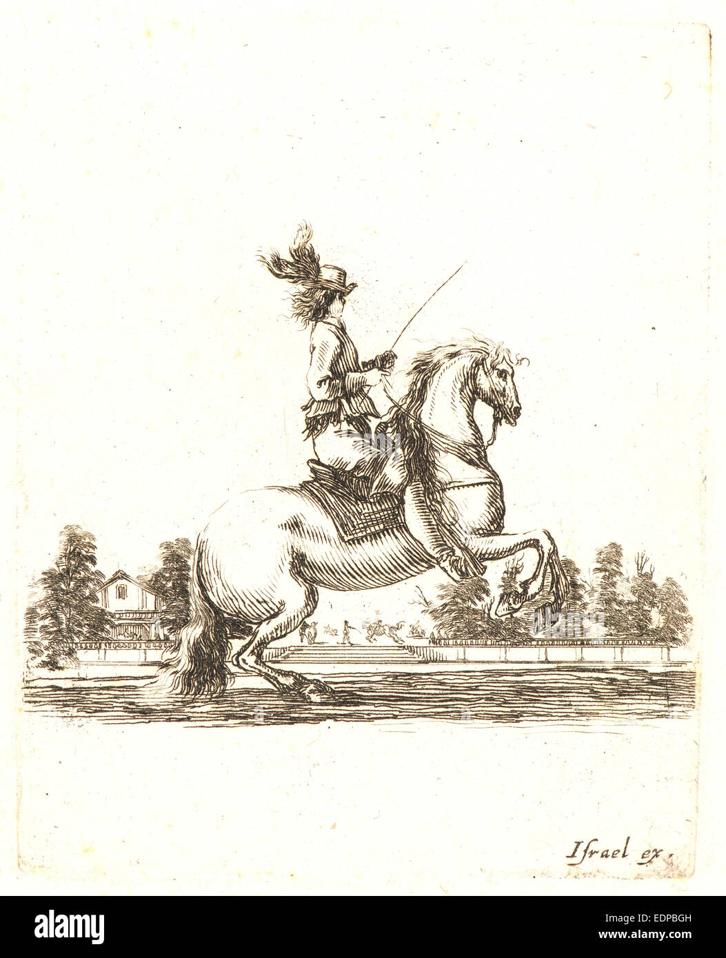 Stefano Della Bella (Italian, 1610 - 1664). Cavalier tourne vers la ...