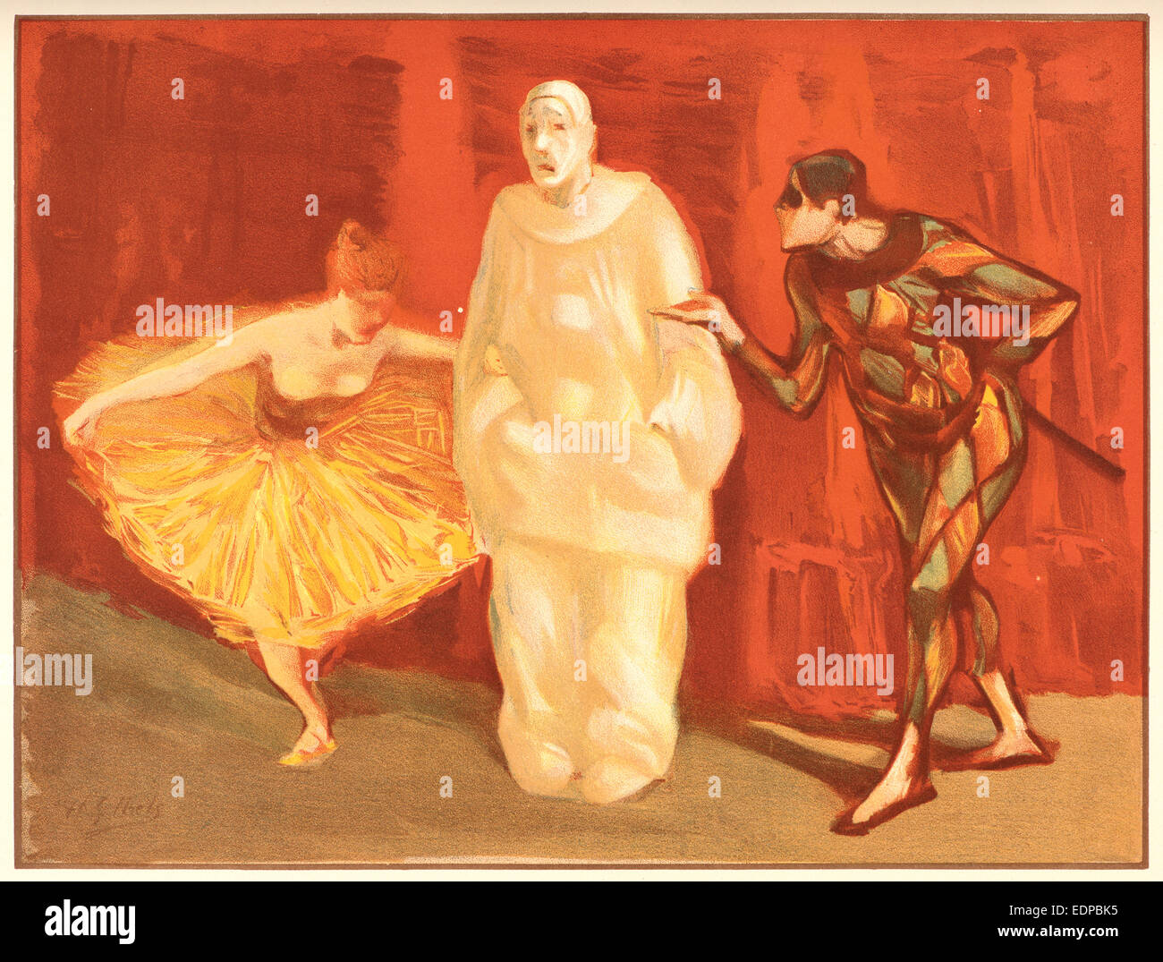 Henri Gabriel Ibels (French, 1867 - 1936). Pantomime, ca. 1898. Color ...