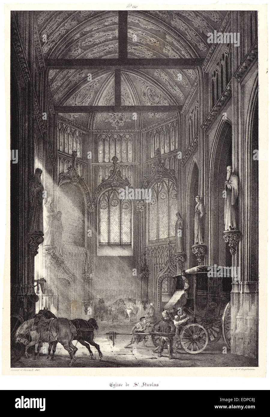 Lithograph mounted down hi-res stock photography and images - Alamy