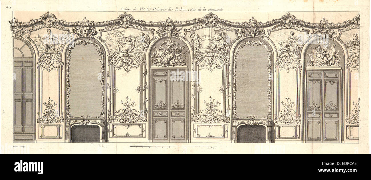 Auger Lucas (French, 1685 - 1765). Salon de Mgr. le Prince de Rohan ...