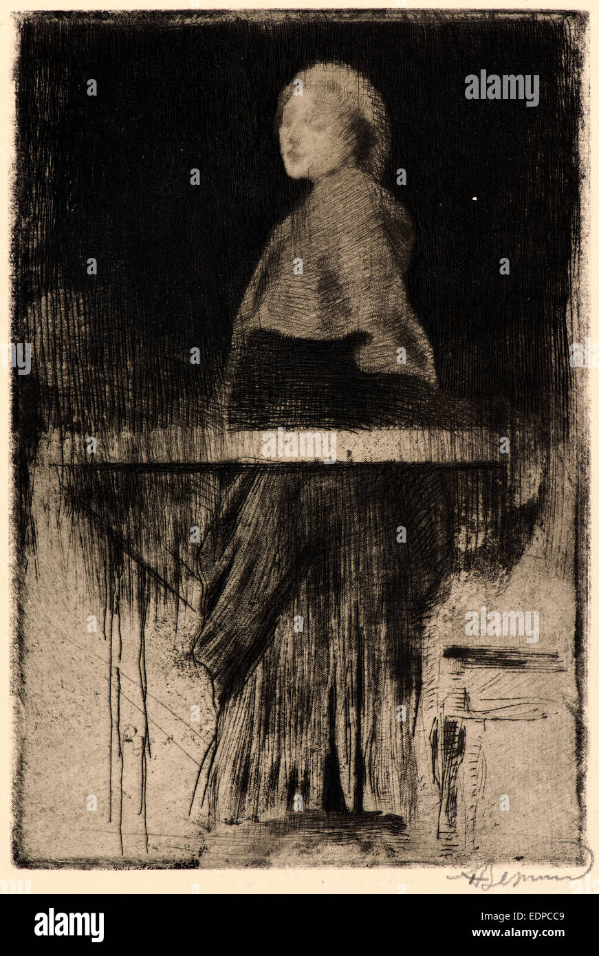 Albert Besnard (French, 1849 - 1934). The Lady with a Cape (Femme à la ...