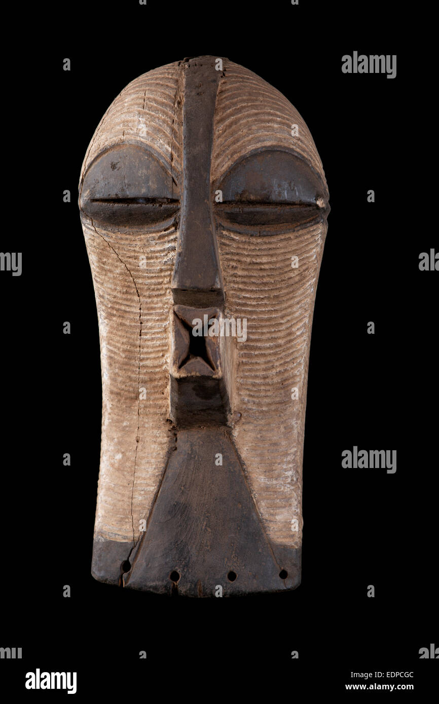 African mask from Congo, Central Africa Stock Photo - Alamy