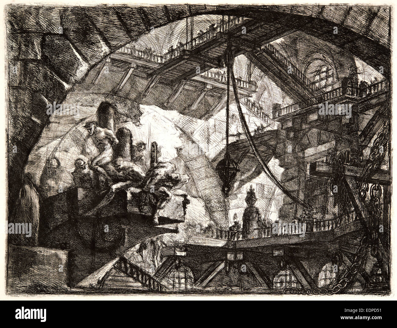 Giovanni Battista Piranesi (Italian, 1720 - 1778). Prisoners on a ...