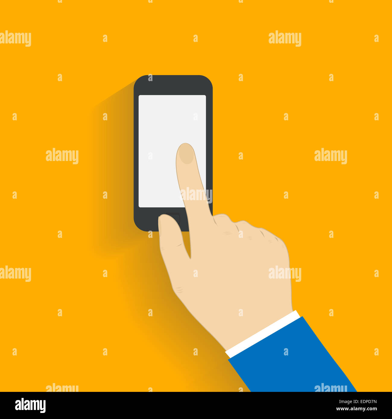 Finger smartphone finger vector black hi-res stock photography and ...
