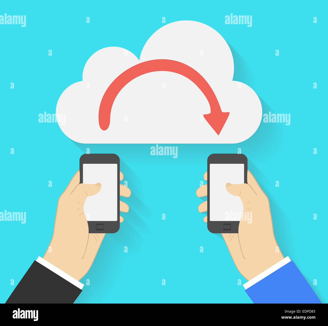 Two businessmen exchange information Stock Photo - Alamy