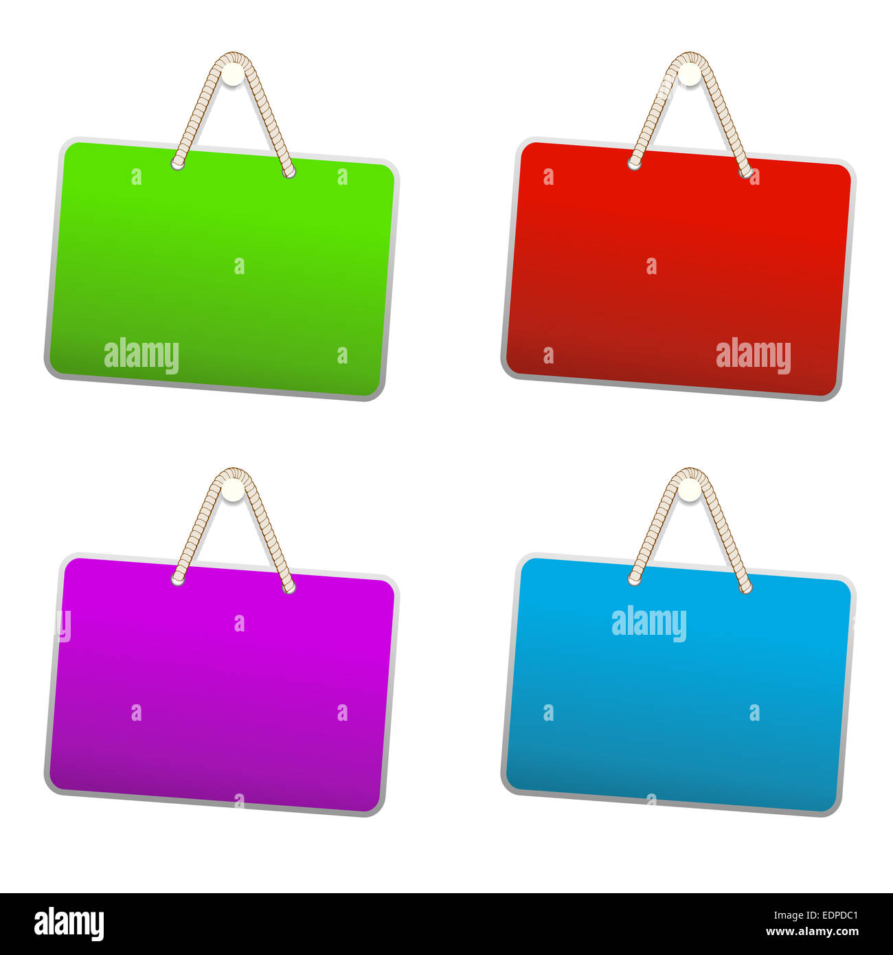 Blank colorful plastic sign Stock Photo - Alamy