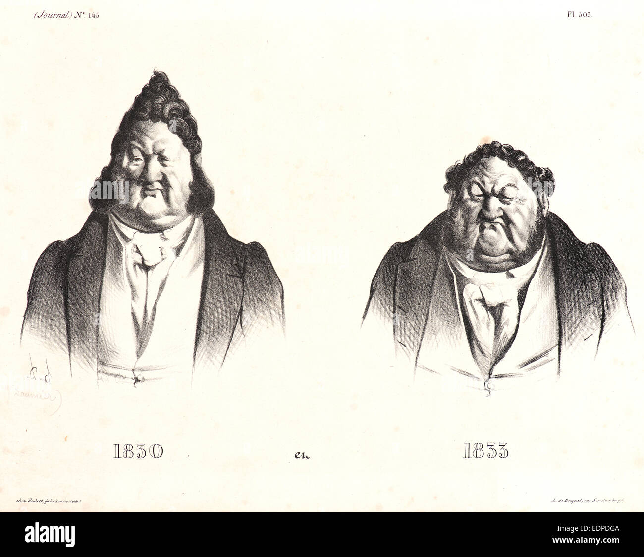 Honoré Daumier (French, 1808 - 1879). 1830 et 1833, 1833. Lithograph on ...