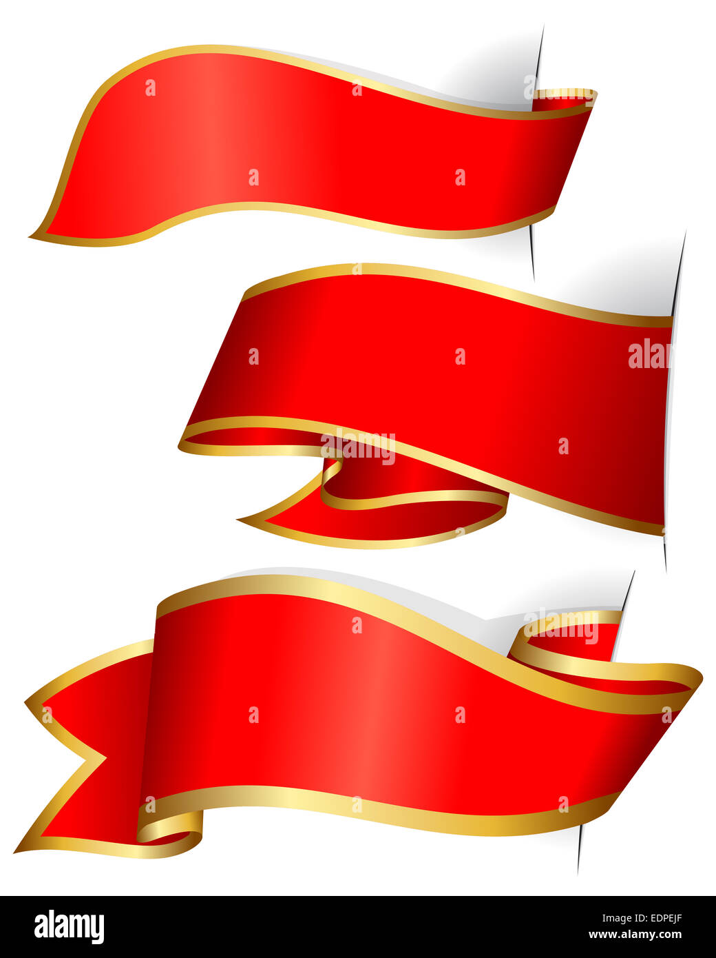 Red ribbon collection Stock Photo - Alamy